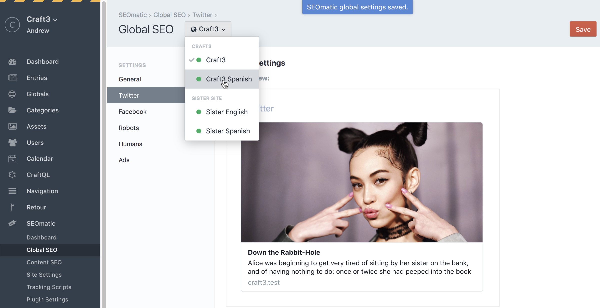 nystudio107 | SEOmatic Craft CMS Plugin | Features